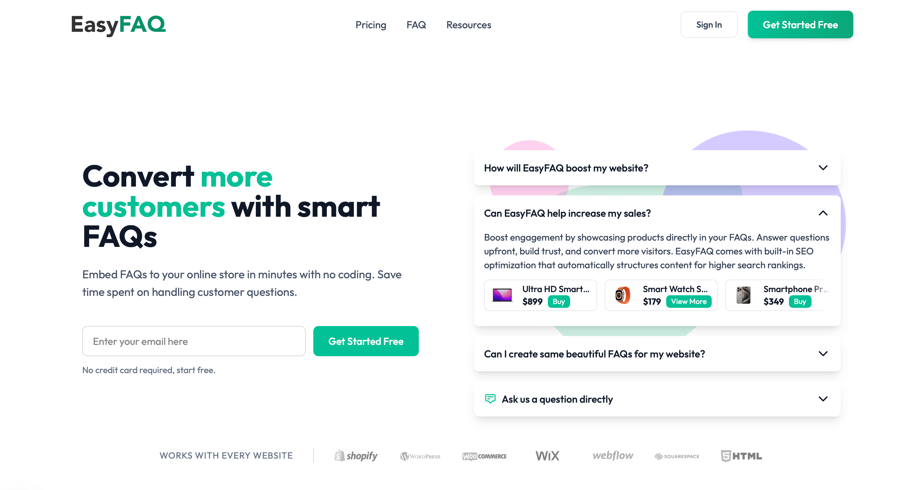 EasyFAQ: Create beautiful FAQs in minutes with no coding